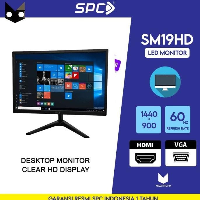Jual NEW Monitor LED SPC SM19HD 19 inch SM 19HD Full 19" HD HDMI VGA ...