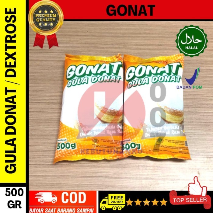 Jual Gula Halus Gonat 500 gram / Gula Donat Dingin Tepung / Dextrose ...