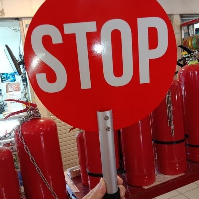 Jual RAMBU STOP DIAMETER 20CM PEGANGAN 20CM RAMBU LALU LINTAS STOP ...