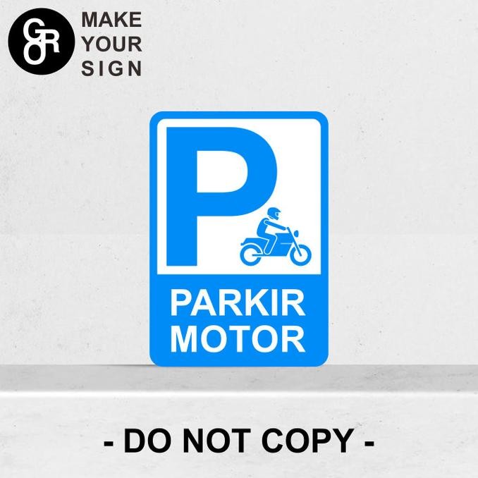 Jual RAMBU PLAT/PLANG/LALU LINTAS AREA PARKIR MOTOR 35X50CM SIGNAGE ...