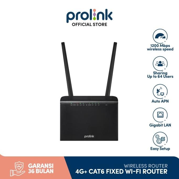 Jual Prolink SIM 4G LTE UNLOCK Fixed line Modem WiFi Router CAT 6 Dual ...