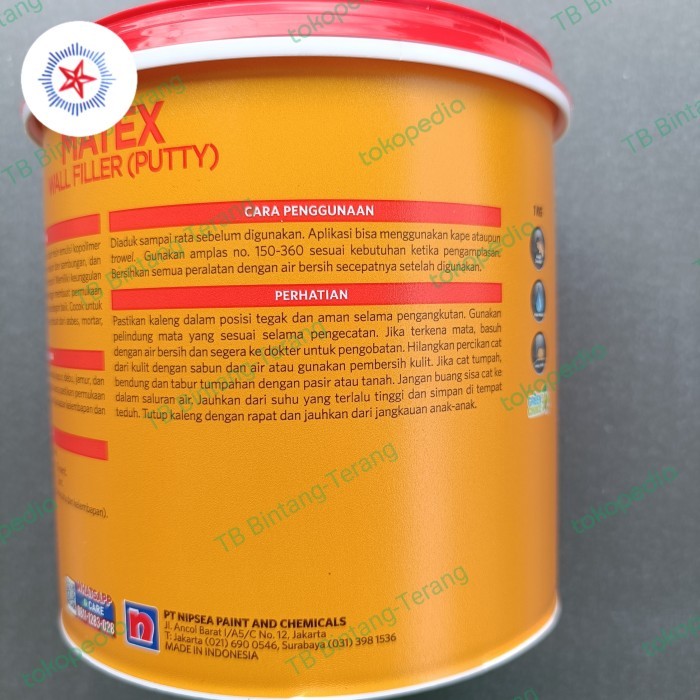 Jual Matex 5 Kg Nippon Paint Plamir Dempul Tembok Wall Filler | Shopee ...