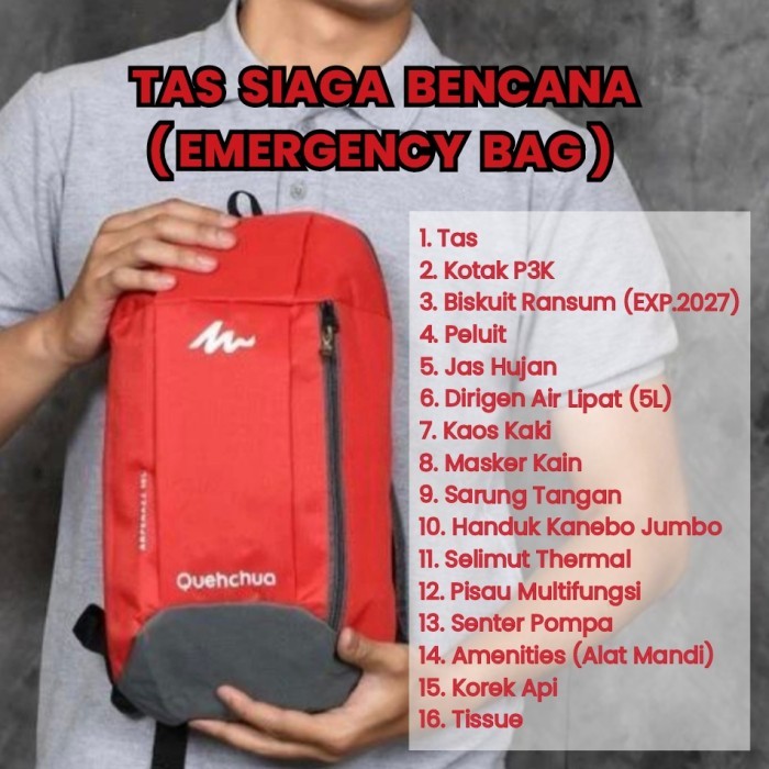 Jual DISKON Tas Siaga Bencana EMERGENCY BAG / Survival Kit First Aid ...