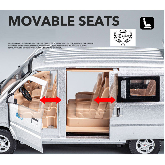 Jual Terbagus Diecast Mobil Wuling Minibus Skala 1:24 Metal Series ...