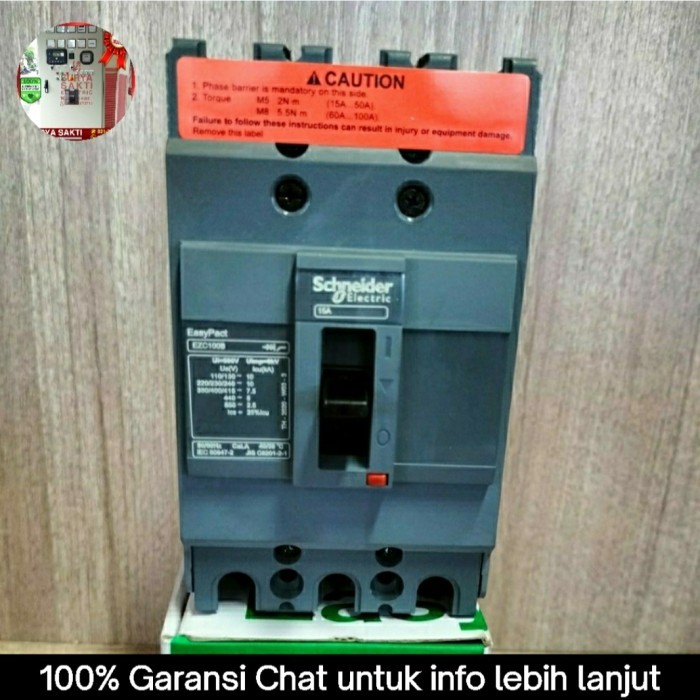 Jual Schneider Easypact Mccb Ezc100B 60A / 60 A 3P 7.5Ka Mccb | Shopee Indonesia