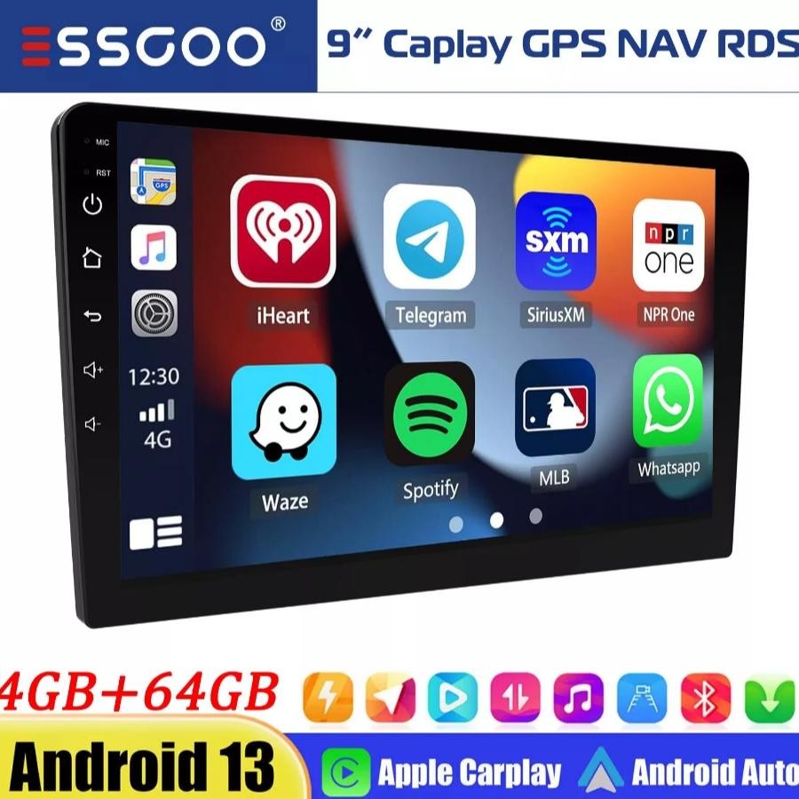 Jual ESSGOO Head Unit Android13 7/9/10 Inch 4GB+64GB WIFI GPS Wireless Carplay Bluetooth Dashcam ...