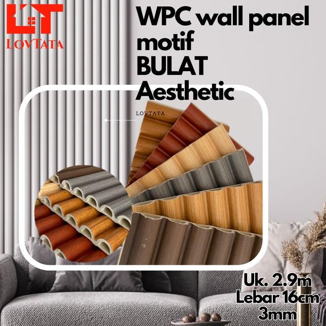 Jual LT-WPC DINDING MODEL BULAT / WPC WALL PANEL 3D | 290 CM X 16 CM ...
