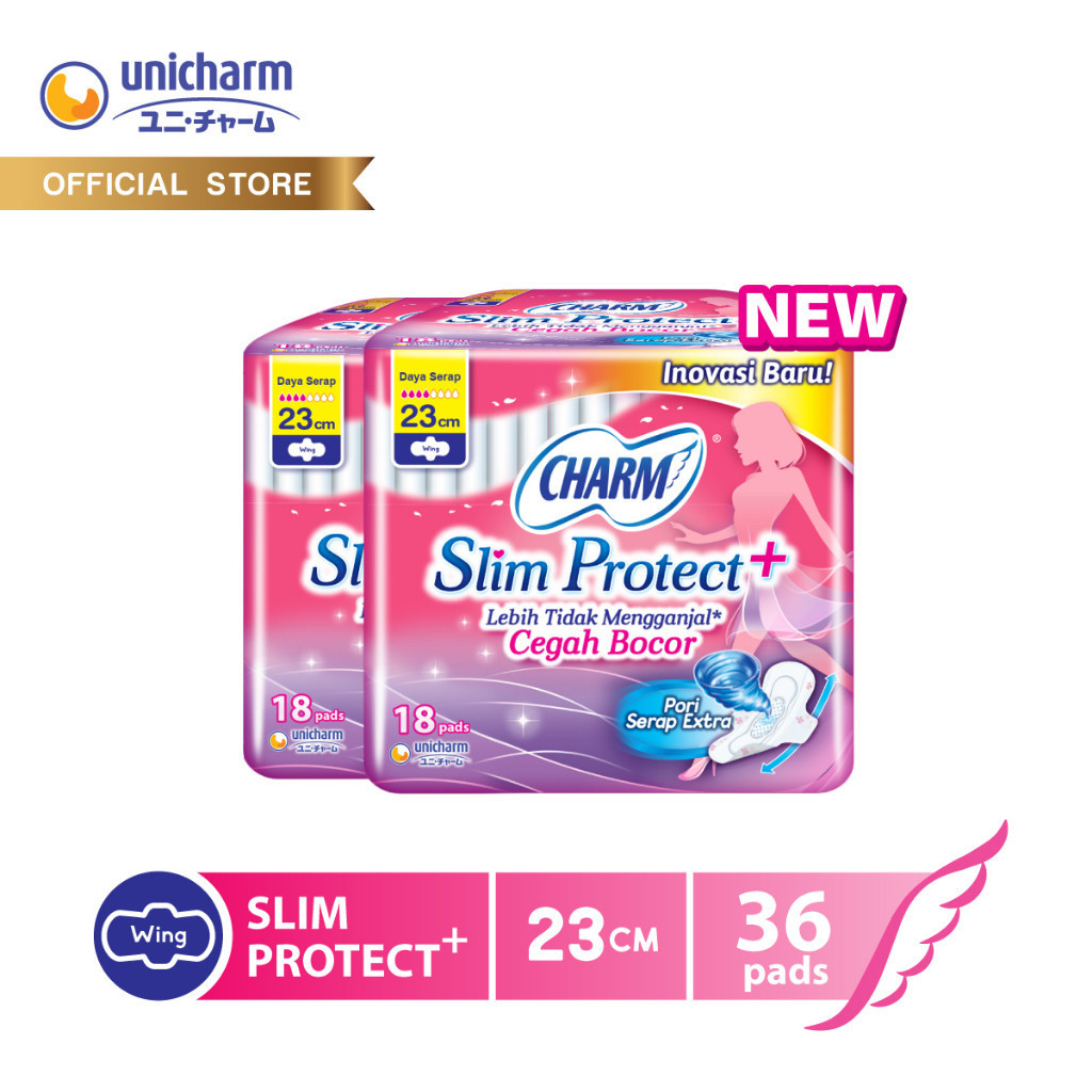 Jual Charm Super Slim Protect+ Wing 23cm 18 Pcs x 2 Packs | Shopee ...