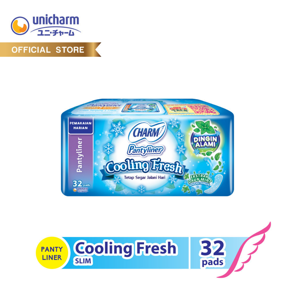 Jual Charm Cooling Fresh Pantyliner 32 Pads | Shopee Indonesia