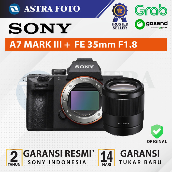Jual Sony A7III / Sony A7 Mark III BODY + KIT FE 35mm F1.8 / A7M3 | Shopee Indonesia