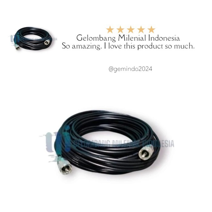 Jual KABEL ANTENA RADIO RIG ERICSON RG8 50 OHM 30 METER KONEKTOR RG 8 PL MALE | Shopee Indonesia