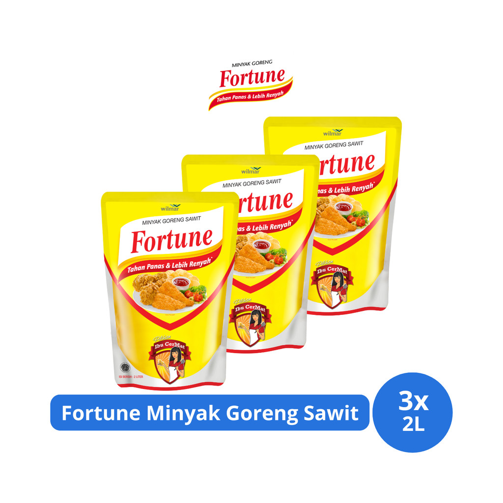 Jual Fortune Minyak Goreng Sawit Pouch 2L x 3 pcs | Shopee Indonesia