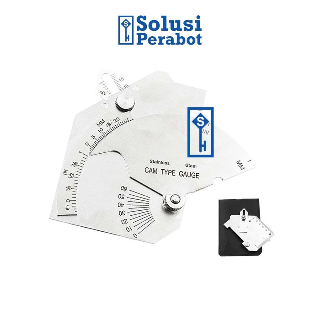 Jual Welding Gauge MG-8 AI52 SP / Fillet MG8 Las Sudut / Stainless Steel / Pengukur Penggaris ...