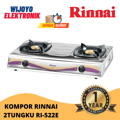 Jual Kompor Rinnai 2 Tungku Stainless Body - RI 522E | Shopee Indonesia