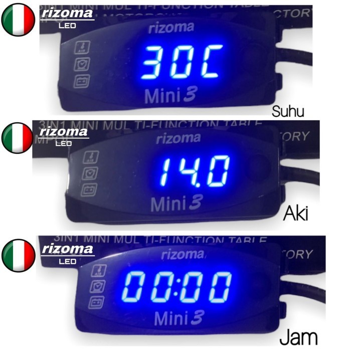 Jual Volt Meter Rizoma Volt Meter Motor,Aki Digital Alat Pengukur | Shopee Indonesia
