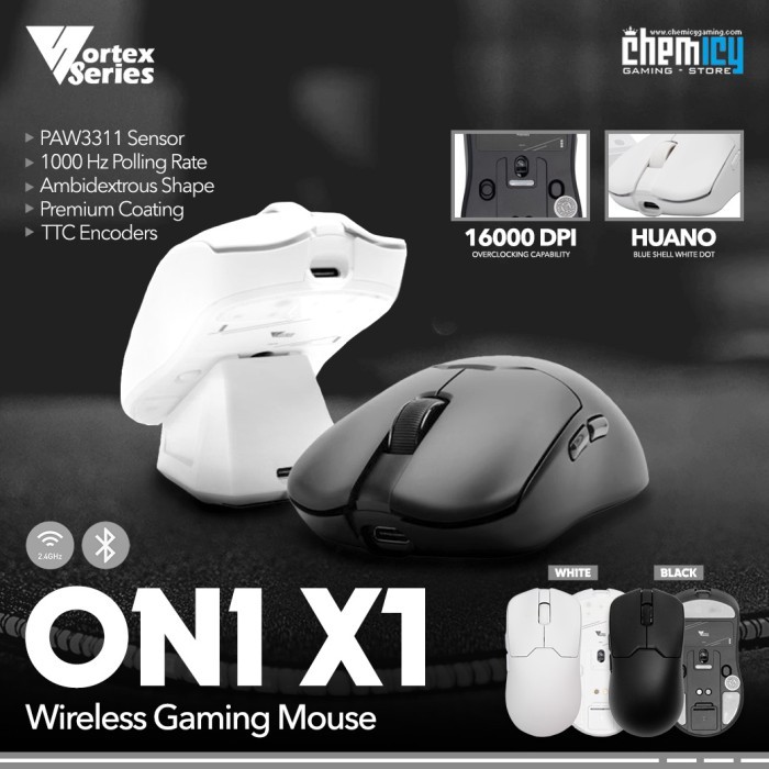 Jual Vortex Series ONI X1 Ultra-lightweight Tri-mode Wireless Gaming ...