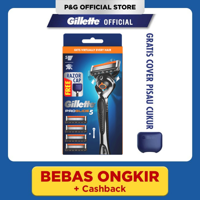 Jual Gillette Alat Cukur Fusion5 Proglide Pisau Cukur + GRATIS COVER ...