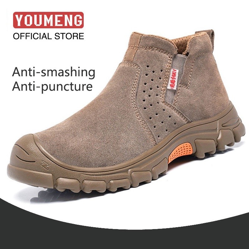 Jual Sepatu Safety Topi Jari Kaki Baja Anti Benturan Anti Tusukan Kulit ...