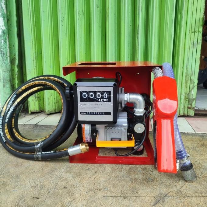Jual Flow Meter Minyak Solar Set//Pompa Transfer Bbm Ac 220V Fuel Rite ...