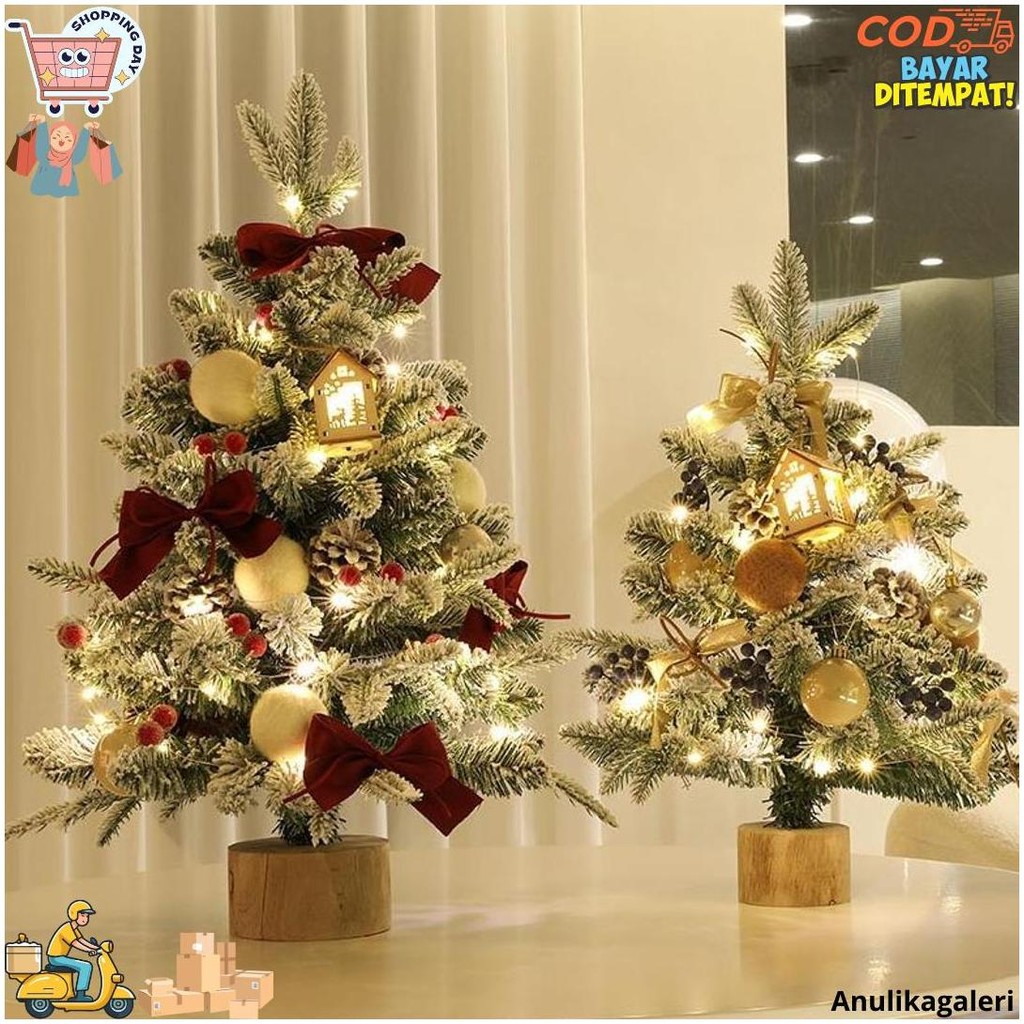 Jual Hot 45Cm / 60Cm Pohon Natal Set Pohon Natal Rumah Natal Mini ...