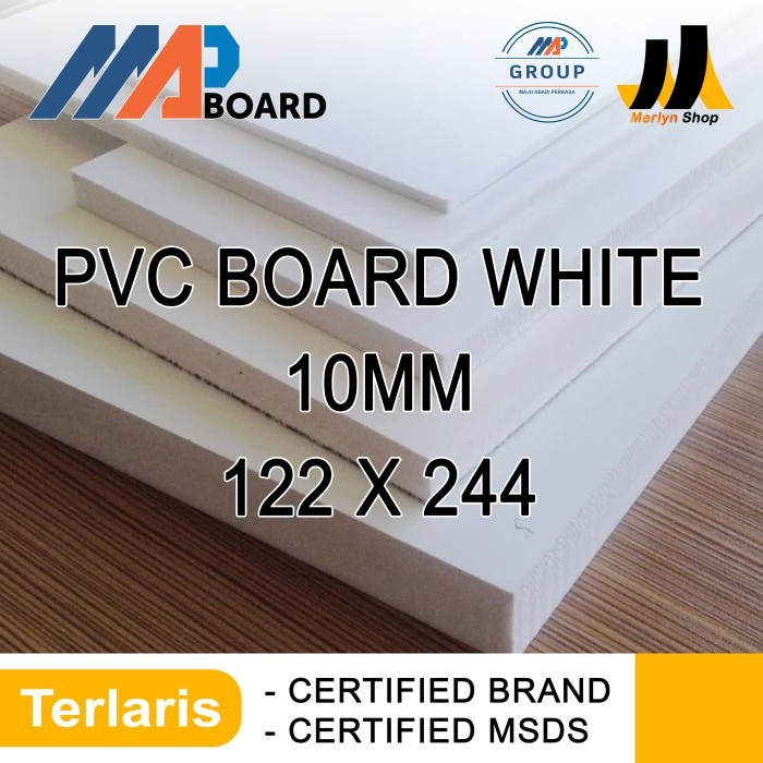 Jual Lembaran PVC Board / PVC Foam Board / MAP Board White 10MM Ukuran ...