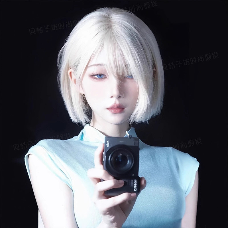 Jual Rambut Pendek Wanita Wig Putih Lolita Poni Udara Bobo Dimensi ...