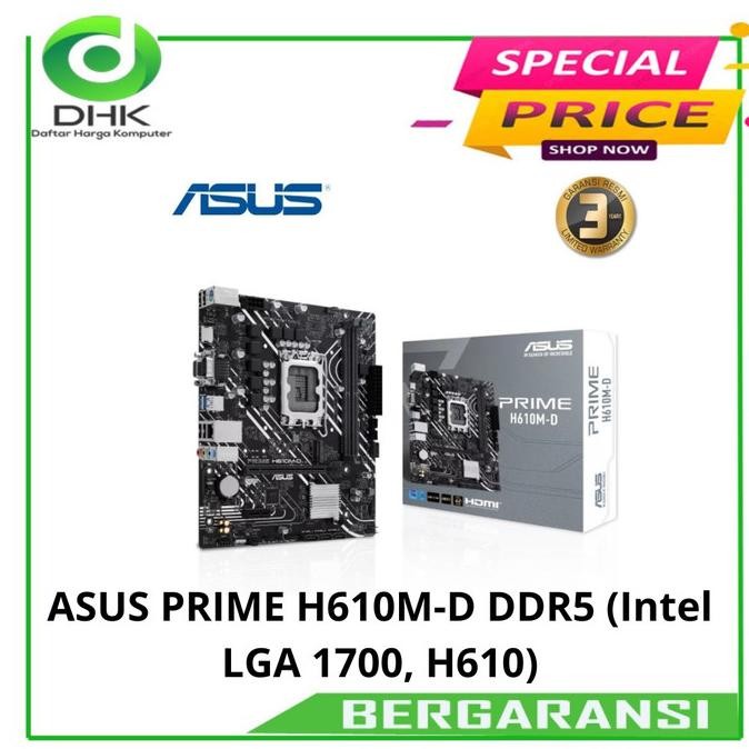 Jual HARGA DISC - ASUS PRIME H610M-D DDR5 (Intel LGA 1700, H610) | Shopee Indonesia