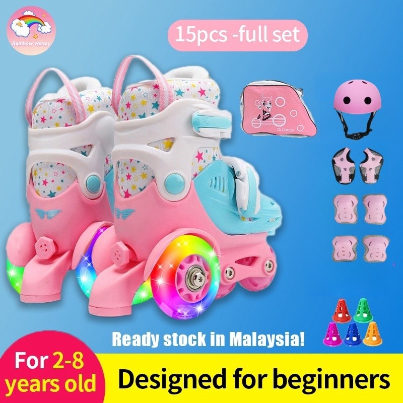 Jual Rb Kanak Kanak Sepatu Skate Roda Tiga untuk Pemula Anak Sepatu ...