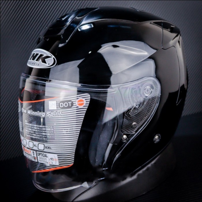 Jual Helm INK Dynamic Solid Black Hitam Glossy Halfface Original ...