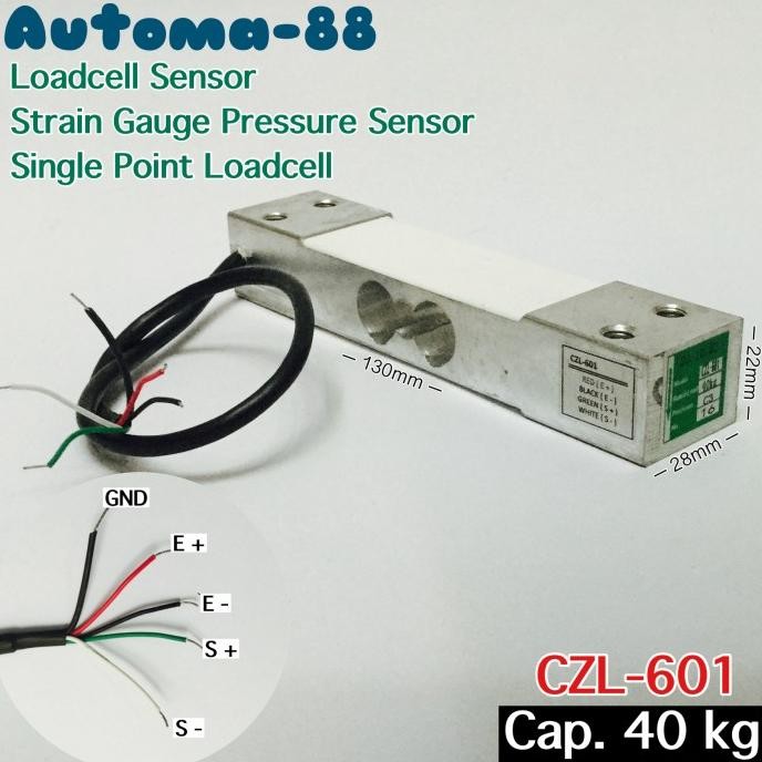 Jual Loadcell 40kg panjang 13cm 130mm 40 kg Single point load cell ...