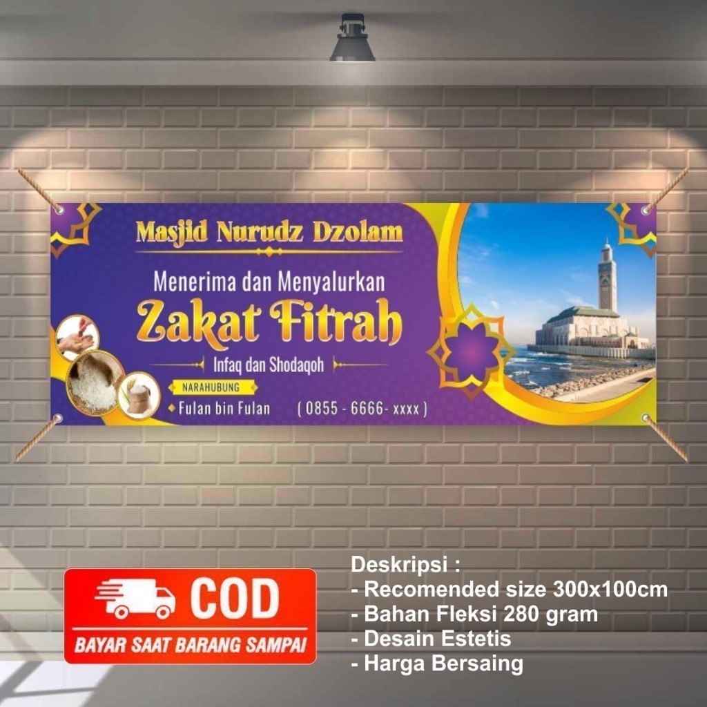 Jual AMBIL HARGA PROMO Bisa COD, Chek Dulu Spanduk Banner Panitia Zakat ...
