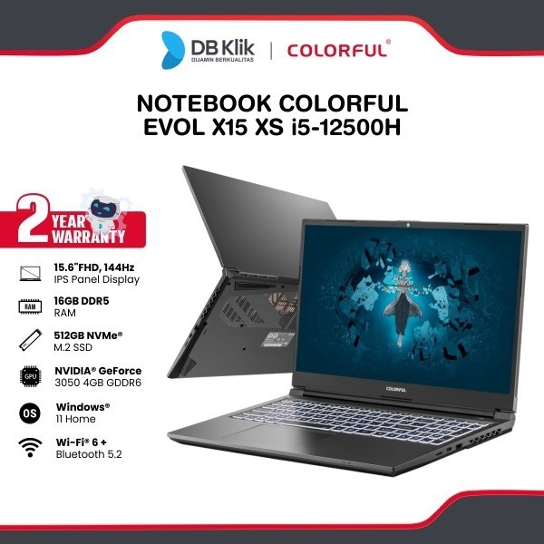 Jual COLORFUL Notebook EVOL X15 XS i5-12500H 16GB 512GB SSD NVMe RTX ...