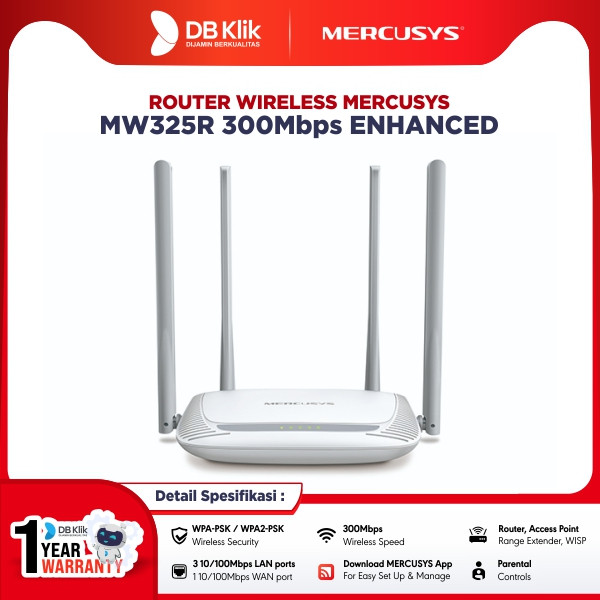 Jual Mercusys Router Wireless Mw325R 300Mbps Enhanced | Shopee Indonesia