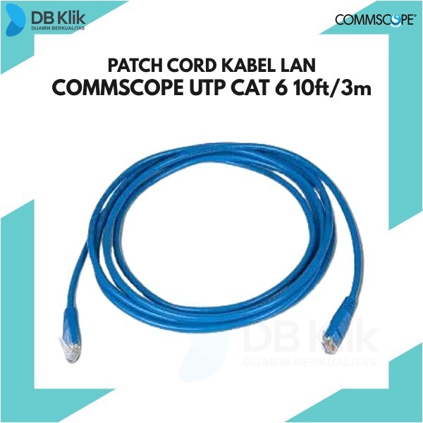 Jual Commscope Patch Cord Kabel Lan Utp Cat 6 10Ft - Kabel Utp Cat6 3 ...