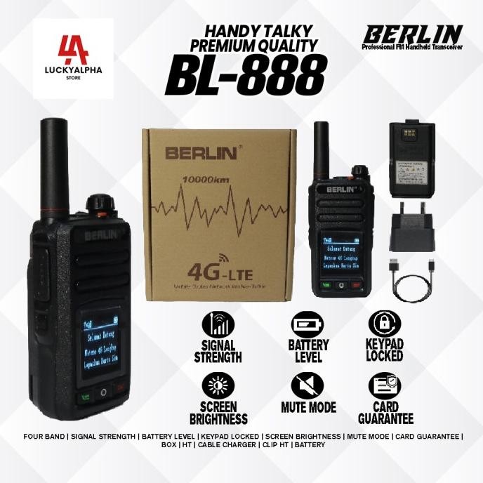 Jual HT POC 4G BERLIN BL-888 sim card mobile network walkie talkie ...