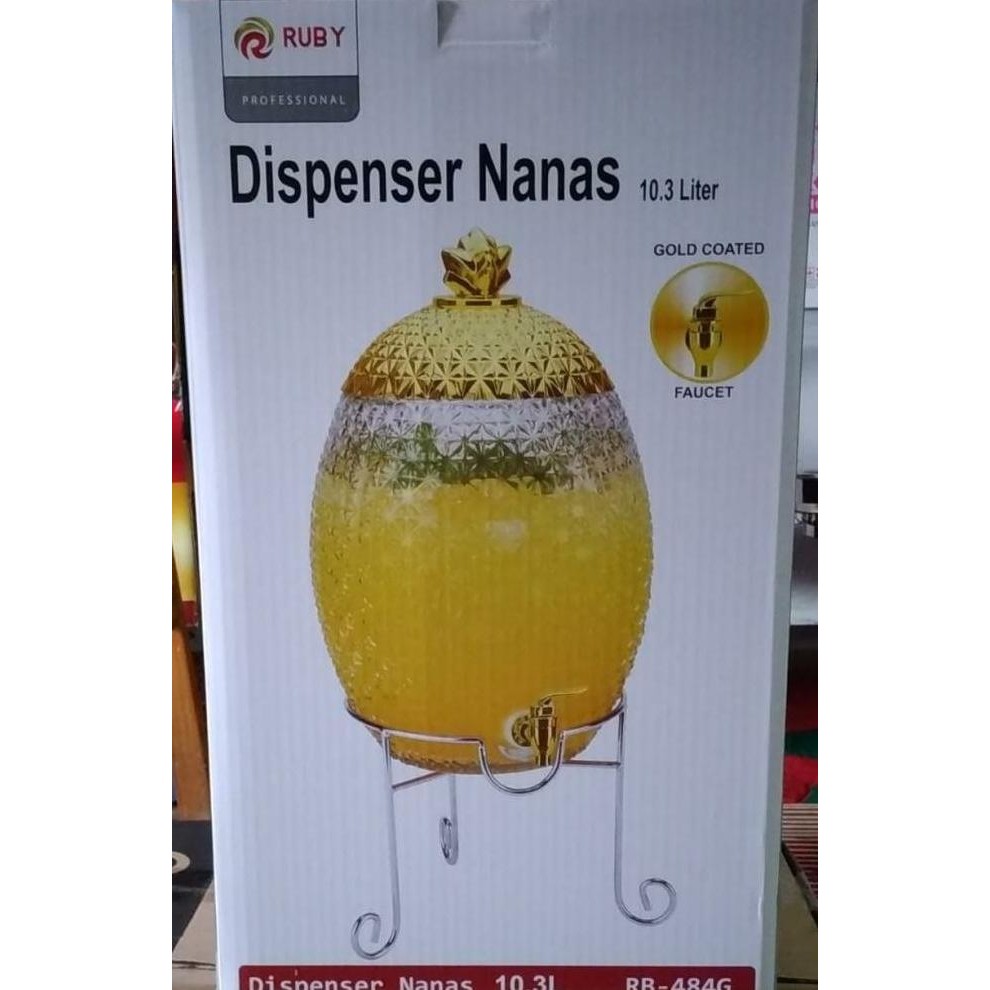 Jual DISPENSER KACA RUBY RB-484 PINEAPPLE BEVERAGE DISPENSER 10L 2711T | Shopee Indonesia