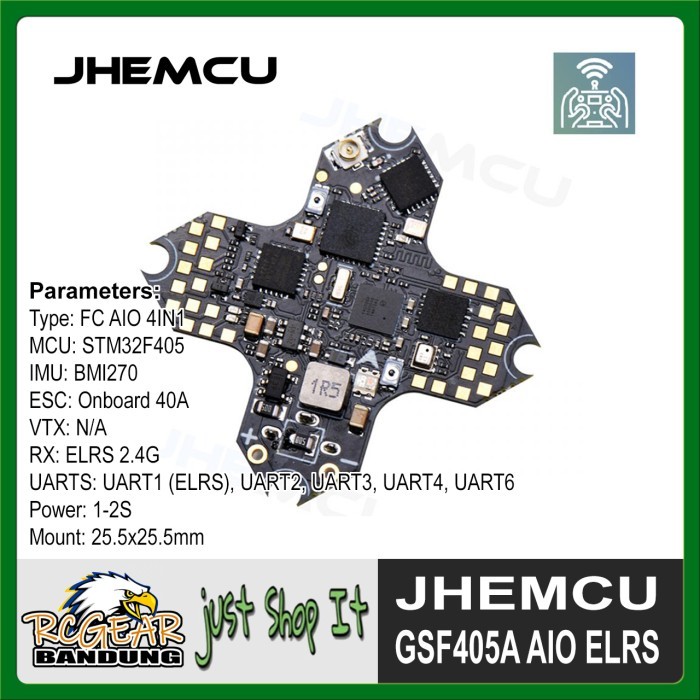 Jual Jhemcu Gsf405A Aio F405 Flight Controller Fc 5A Elrs 2.4G 25.5X25 ...
