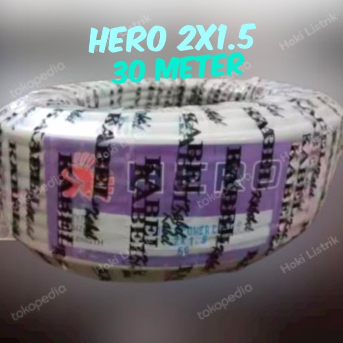 Jual HARGA DISC - kabel listrik 2x1.5 kawat tembaga / 1roll 30m bukan kabel eterna | Shopee ...