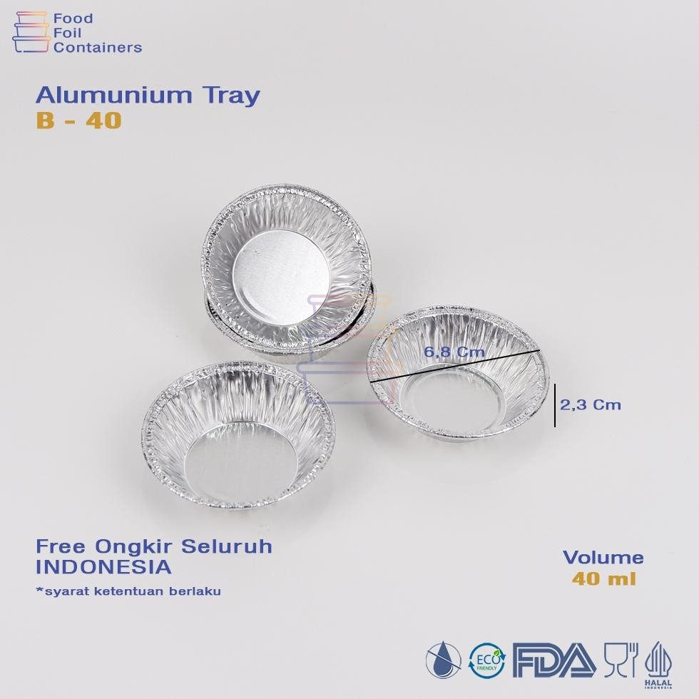 Jual PENAWARAN TERBATAS alumunium foil cup B40 / egg tart / kue pie || | Shopee Indonesia