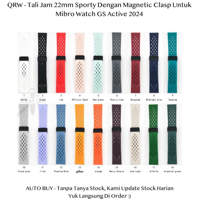 Jual HARGA DISC - QRW 22mm Tali Jam Tangan Mibro Watch GS Active 2024 ...