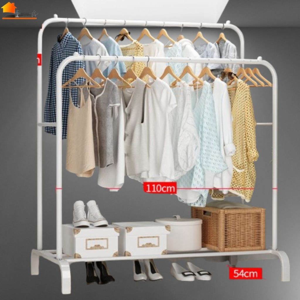 Jual Home Furnish Rak Gantung Baju Gantungan Big Stand Hanger Double ...