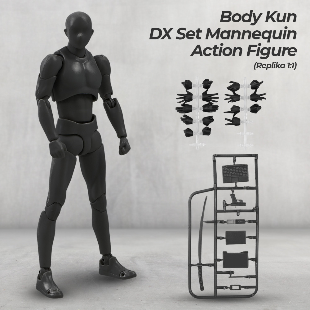 Jual Body Kun DX Set Mannequin Action Figure (Replika 1:1) Male - Hitam ...