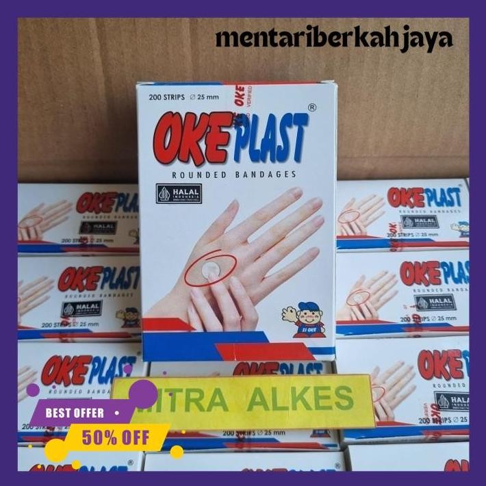 Jual PLESTER BULAT ISI 200 OKEPLAST. ROUND BANDAGE PLASTER ISI 200 ...