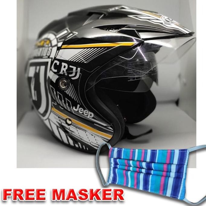 Jual RD- Helm Original BXP Helem Helmet Motor SNI Dewasa Juventus CR7 ...