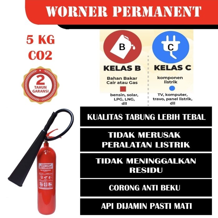 Jual HARGA DISC - APAR Tabung Pemadam 5 kg CO2 Carbon Dioxide merk ...