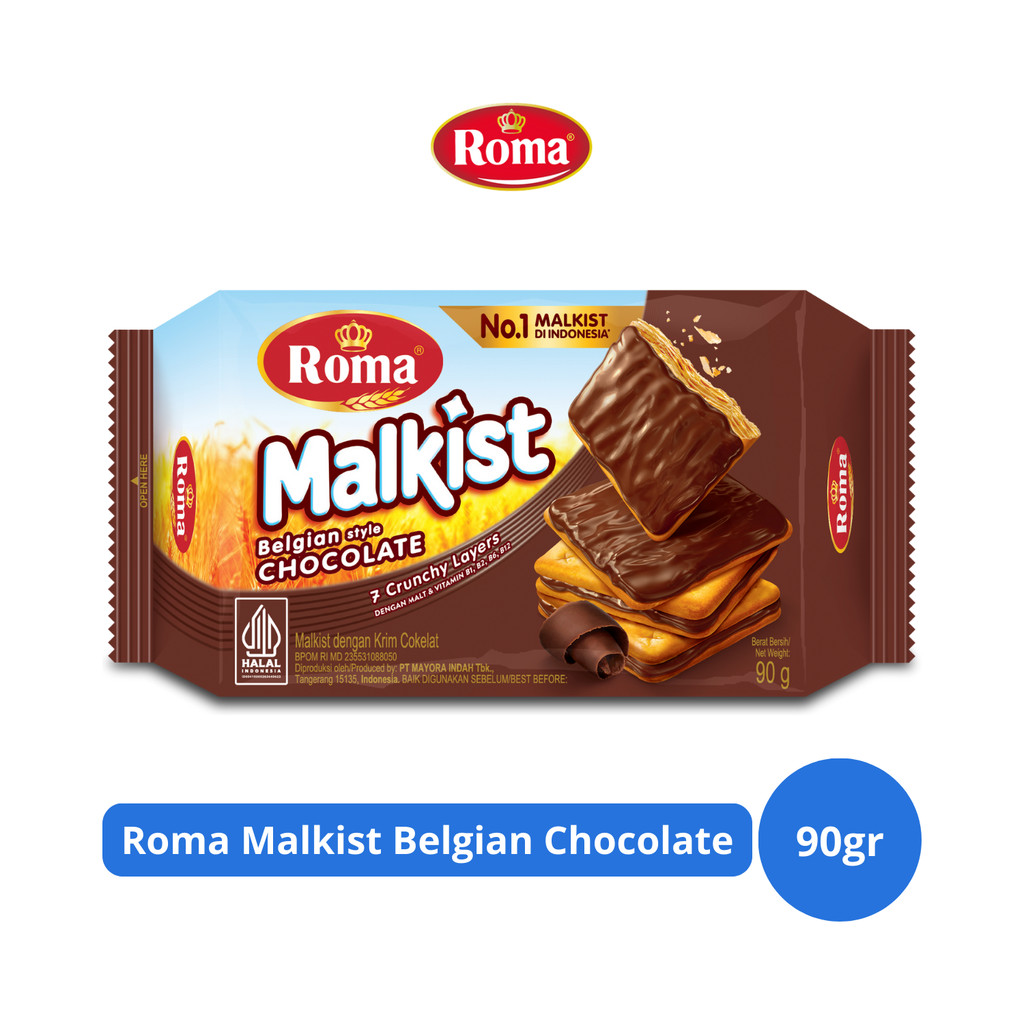 Jual Roma Malkist Belgian Chocolate 90gr | Shopee Indonesia