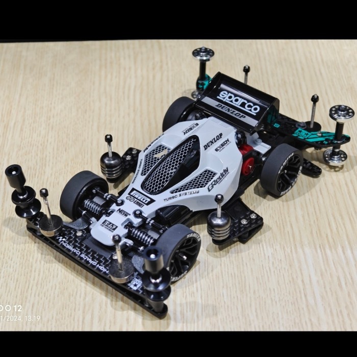 Jual Tamiya Damper Style Chasis super 2 carbon Avante jr silver repaint ...