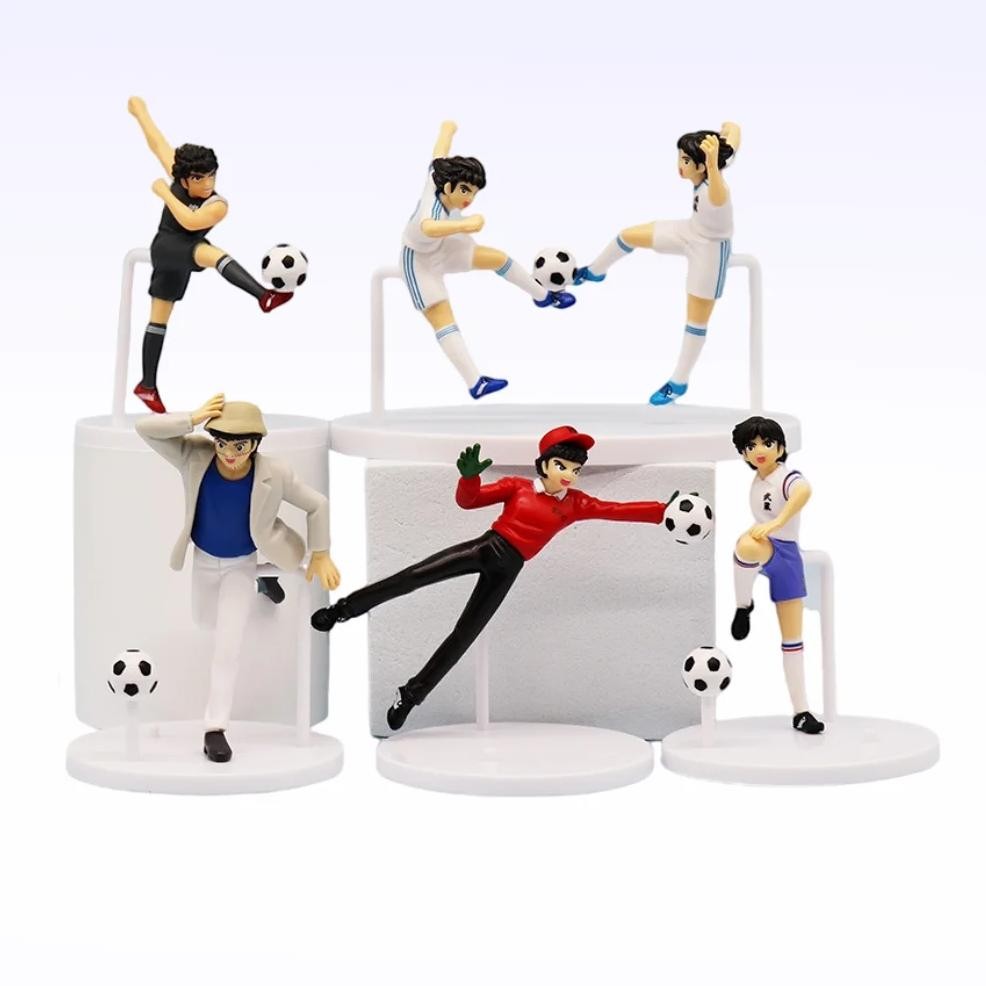 Jual 6pcs captain tsubasa anime figure ozora tsubasa action figures ...