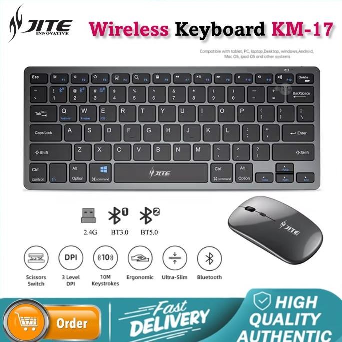 Jual Jite Km-17 Keyboard & Mouse Wireless Bluetooth Ultra Compact Slim ...