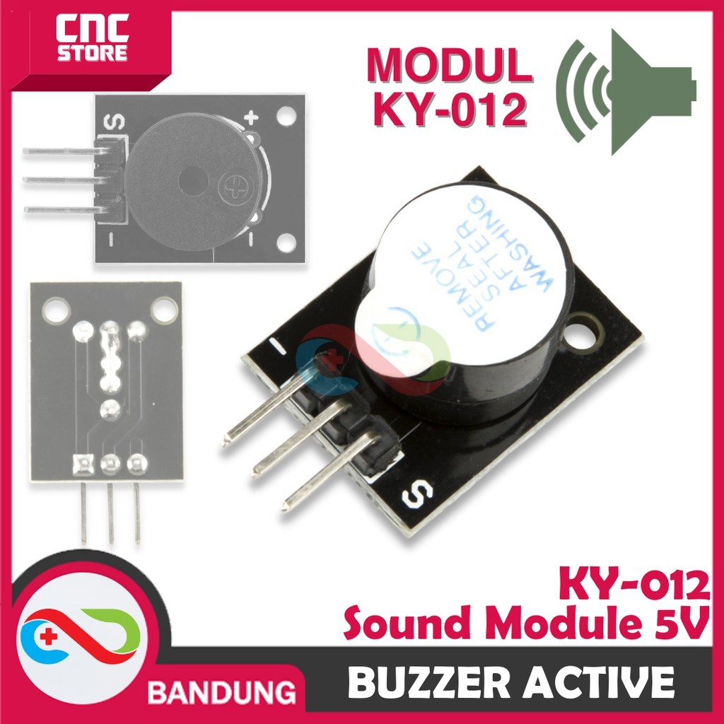 Jual MODUL BUZZER 5V KY-012 ACTIVE HIGH FOR AKTIF HIGH SOUND MODULE ...